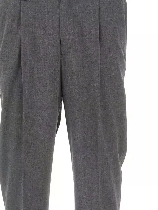 DEVORE INCIPIT Pleated Cuffed Wool Trousers