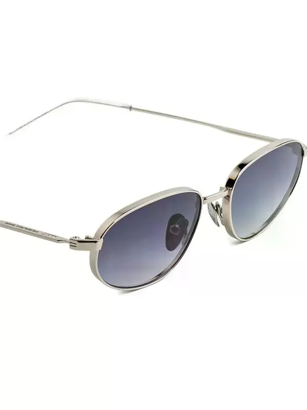 KALEOS Deboer Oval Frame Sunglasses - Silver