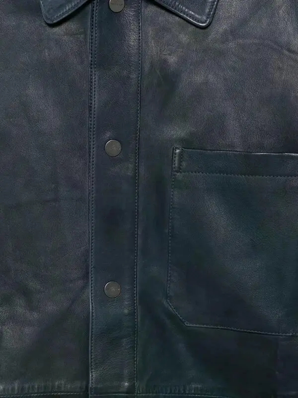 Peuterey Todd Leather Buttoned Jacket