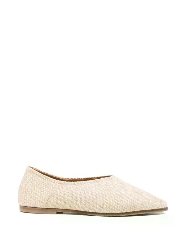 BABÚ MILANO Pointed-toe Ballet Flats - Neutrals