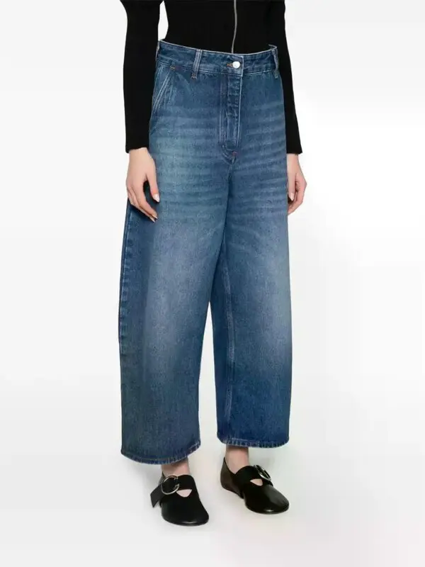 Studio Nicholson Wide-leg Cropped Jeans