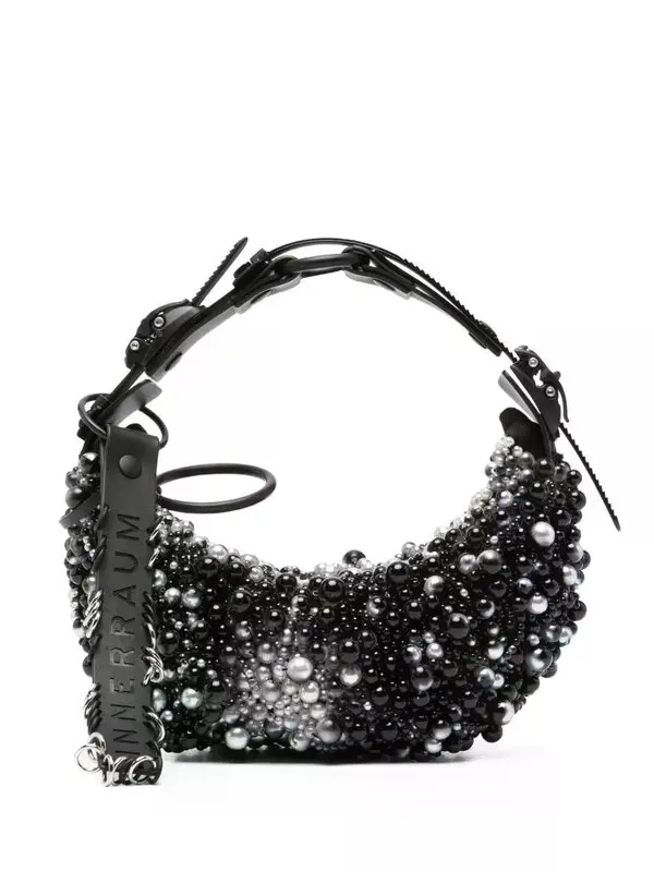 INNERRAUM Faux-pearls Embellished Tote Bag - Black