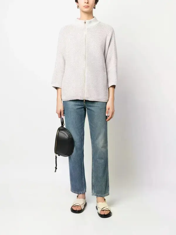 Herno High-neck Knitted Cardigan