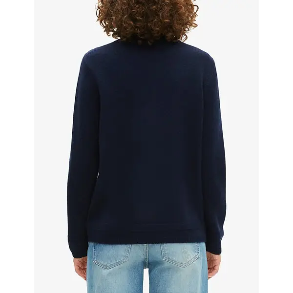 The Kooples Button-neck Long-sleeve Wool Jumper