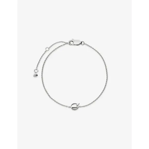 Monica Vinader Sterling Initial Pendant Bracelet - Silver