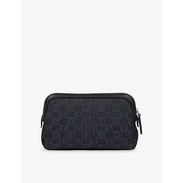 Smythson Stamp Small Canvas Travel Pouch