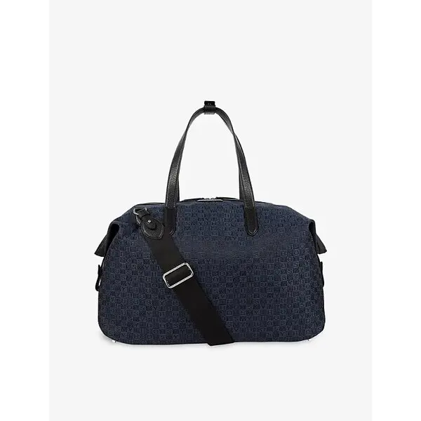 Smythson Monogram-stamp Canvas Travel Bag