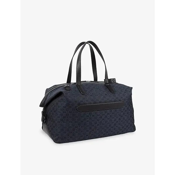 Smythson Monogram-stamp Canvas Travel Bag