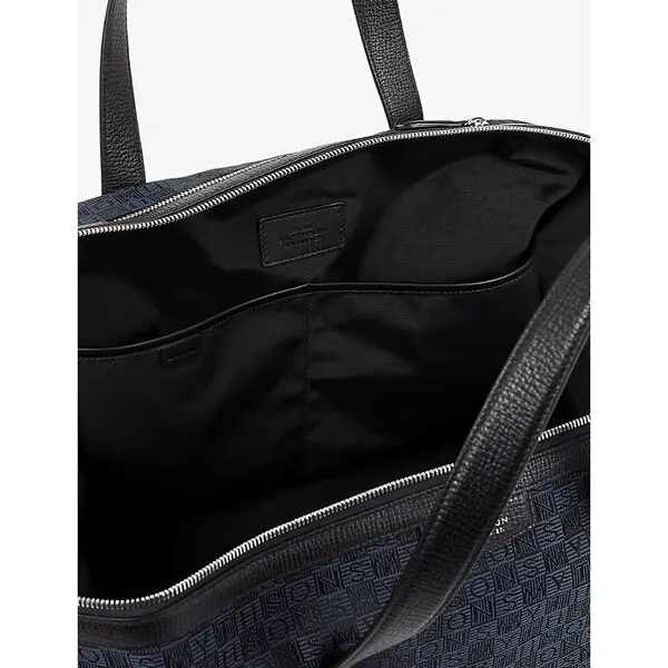 Smythson Monogram-stamp Canvas Travel Bag