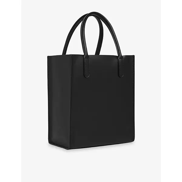 Smythson Pavilion Kingly Mini Leather Tote Bag Blue - Black