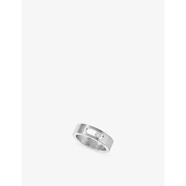 Messika Move Small Titanium And 0.05ct Diamond Ring - Grey