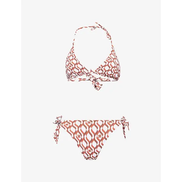 Max Mara Boabab Printed Bikini Top - Rust