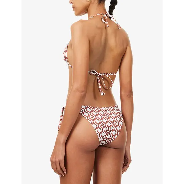 Max Mara Printed Triangle Bikini Top