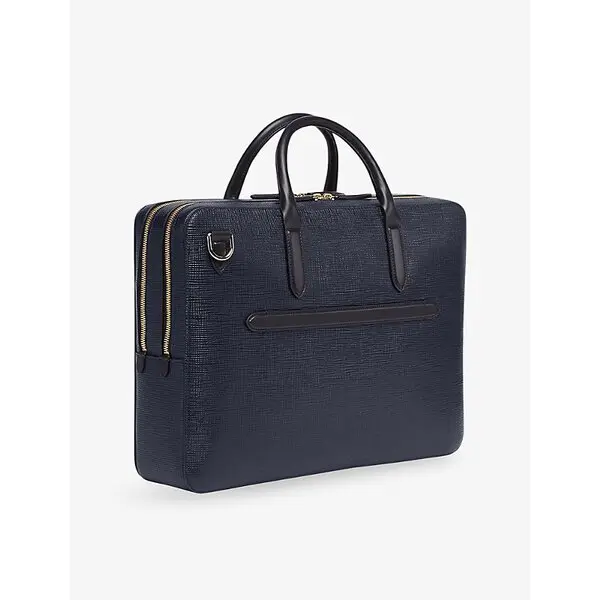 Smythson Panama Large Leather Briefcase