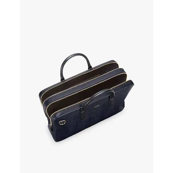 Smythson Panama Large Leather Briefcase