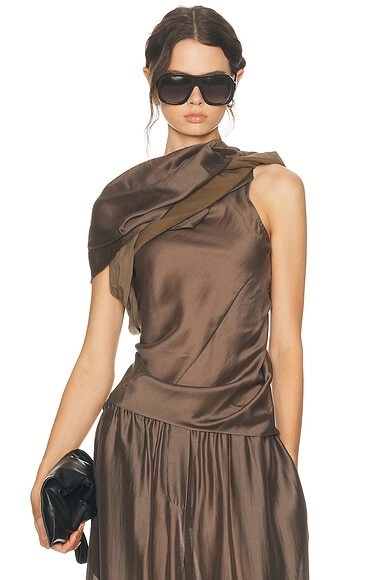 ENTIRE STUDIOS Asymmetrical Draped Top