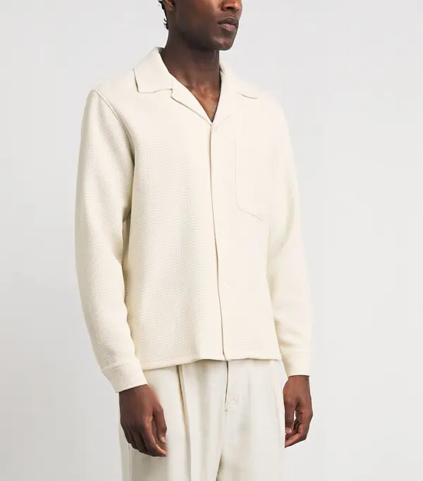 Sandro Textured Long-sleeve Shirt - Beige
