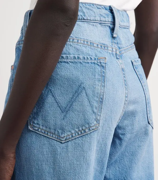 MOTHER The Rerun Zip Sneak Wide-leg Jeans