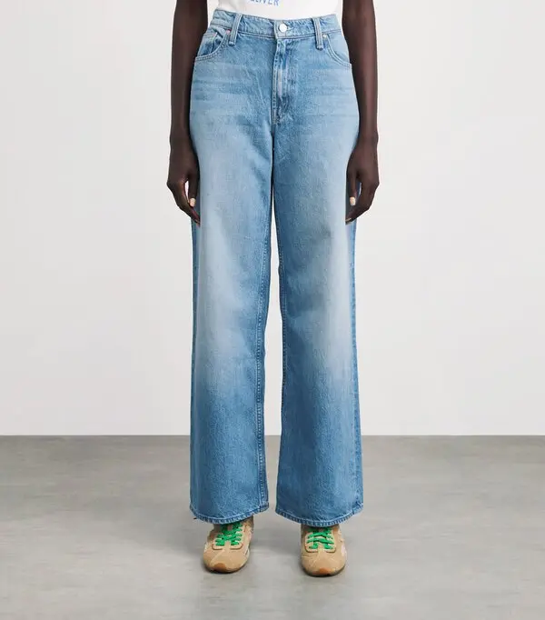 MOTHER The Rerun Zip Sneak Wide-leg Jeans