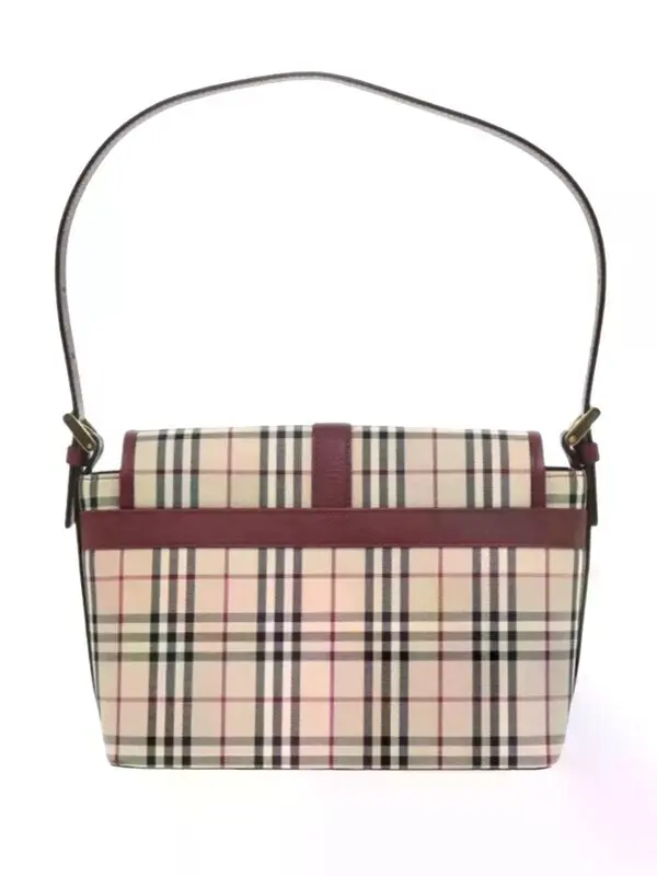 Burberry House Check Canvas Flap Shoulder Bag