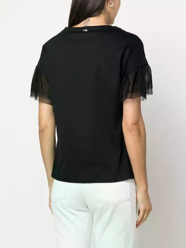 Herno Tulle-inset Cotton T-shirt