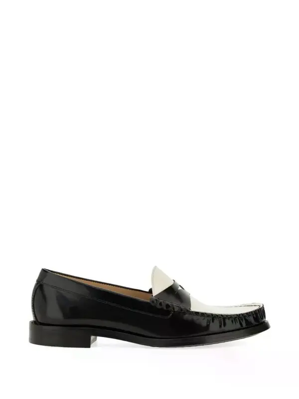 STUART WEITZMAN Lottie Two-tone Loafers - Black