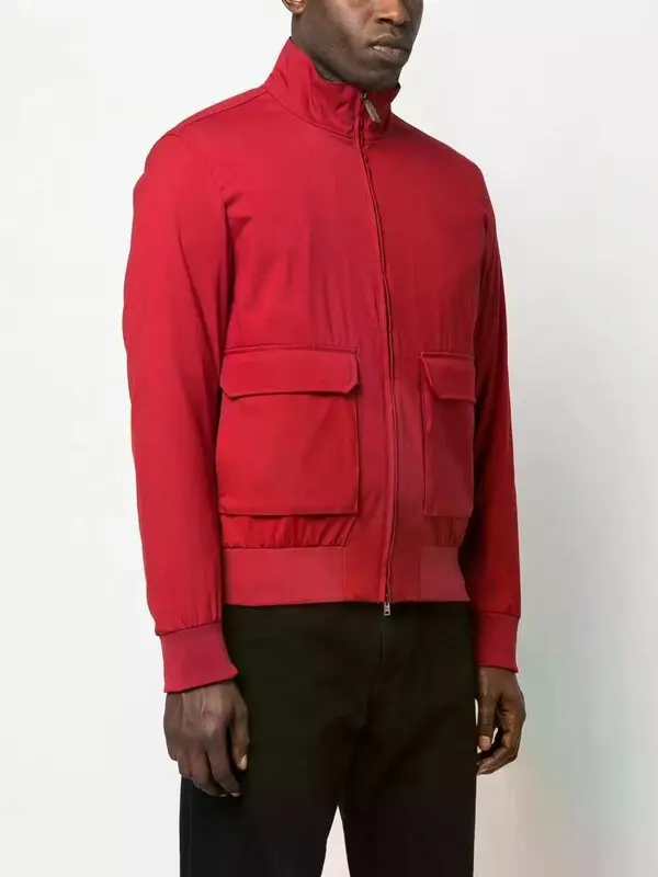 Herno Virgin Wool Blend Zip-up Bomber Jacket
