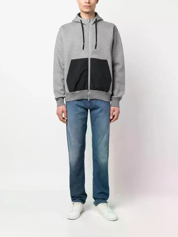Herno Layered-effect Cotton-blend Hoodie