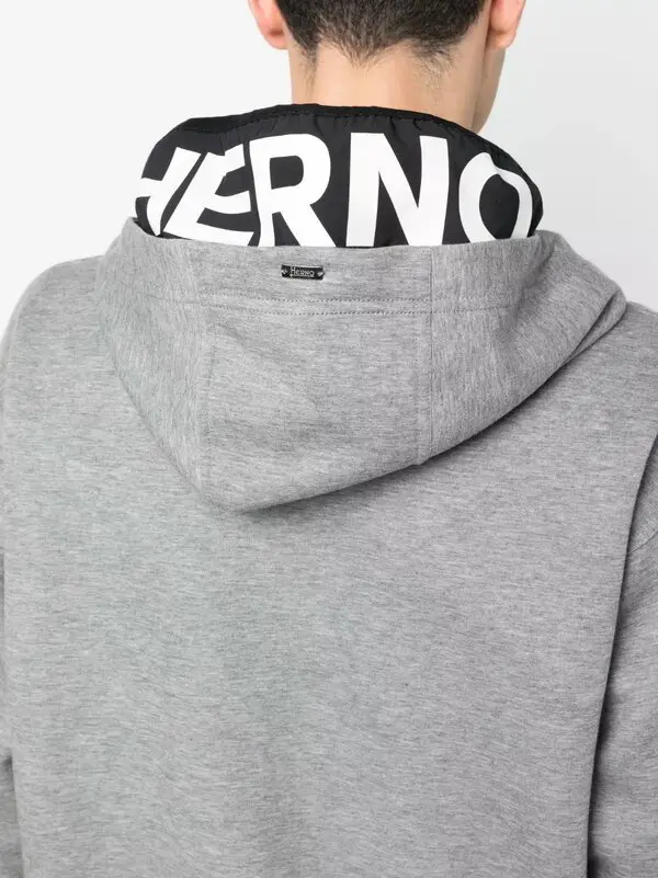 Herno Layered-effect Cotton-blend Hoodie