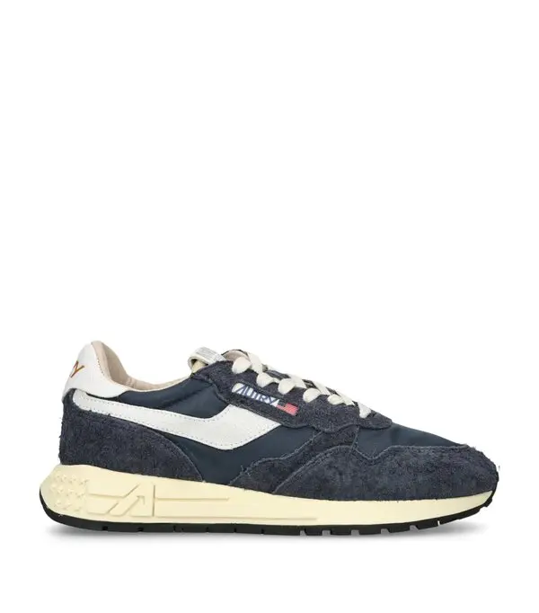 AUTRY Leather Reelwind Low-top Sneakers - Navy