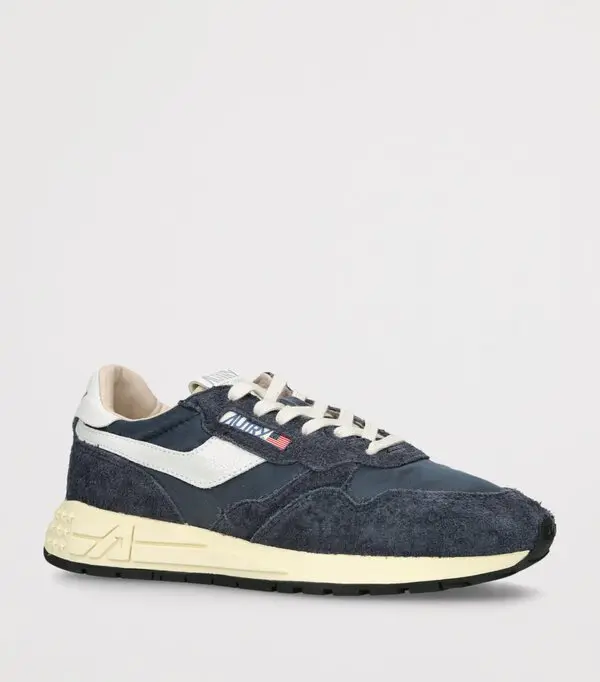 AUTRY Reelwind Low-top Leather And Nylon Sneakers - Navy