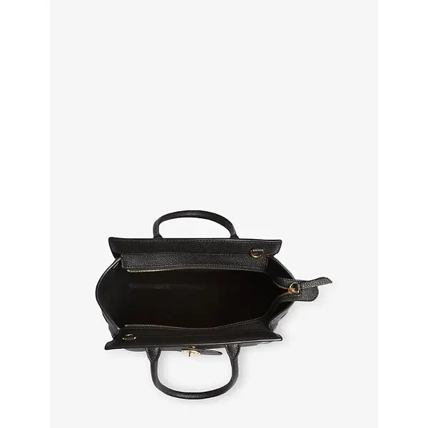 Mulberry Zipped Bayswater Mini Grained-leather Tote Bag - Black