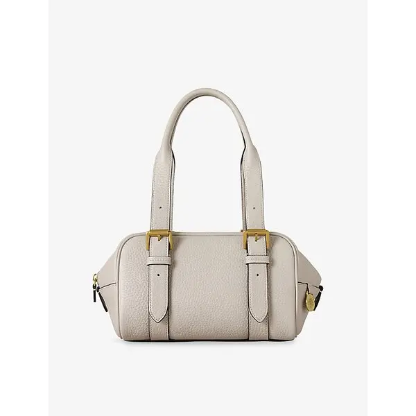 Mulberry Small Leather Boston Grab Bag - Chalk