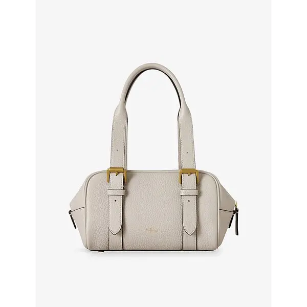Mulberry Small Leather Boston Grab Bag - Chalk