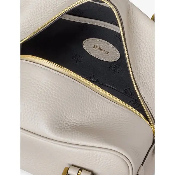 Mulberry Small Leather Boston Grab Bag - Chalk