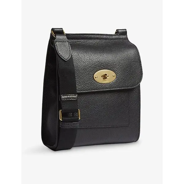 Mulberry Antony Small Grained-leather Messenger Bag - Black