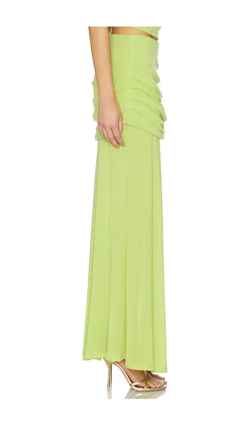 Line & Dot Divya Maxi Skirt - Green