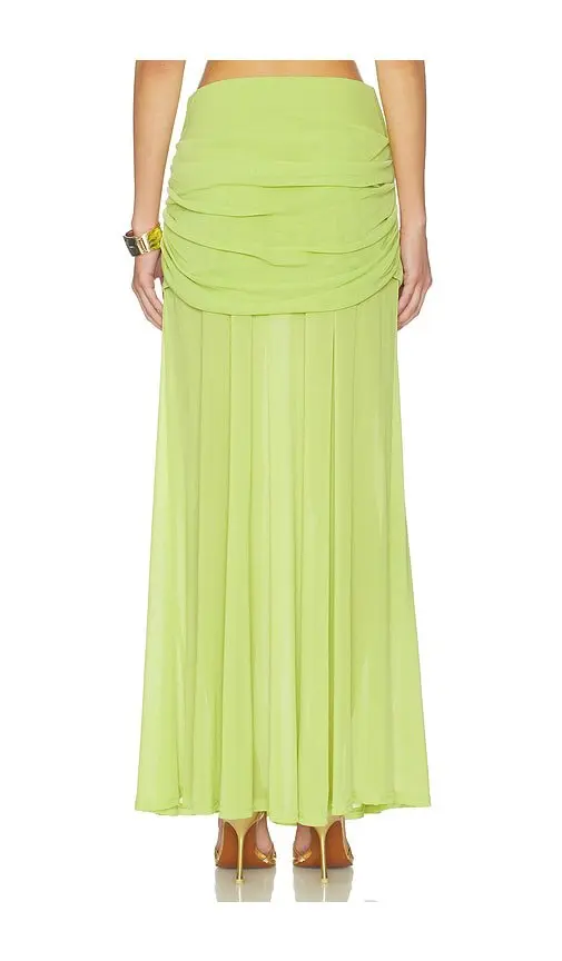 Line & Dot Divya Maxi Skirt - Green