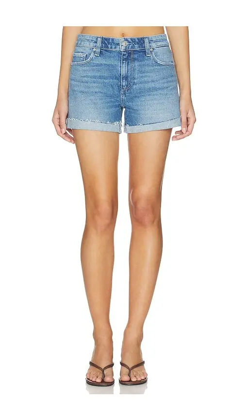 Paige Dylan Short Undone Cuff Denim Shorts - Denim-medium
