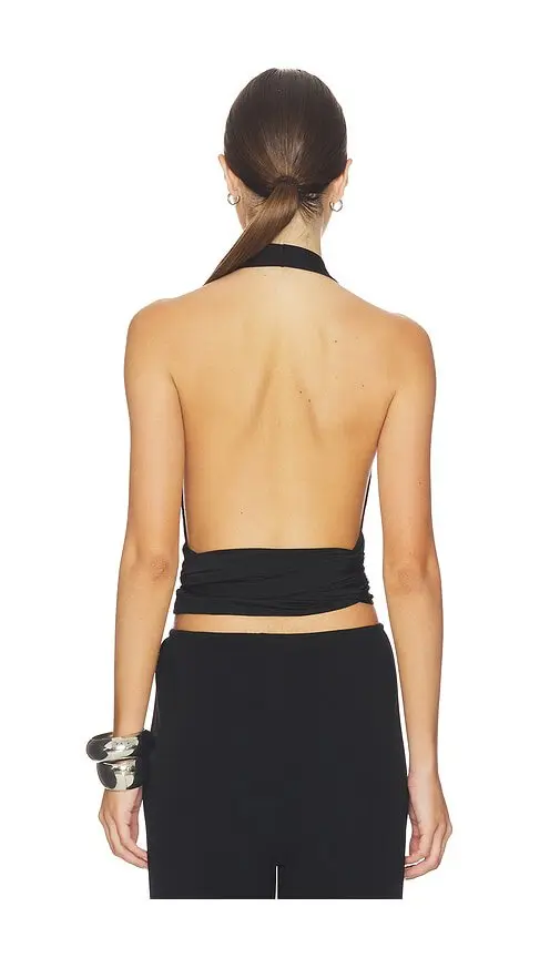 AYA MUSE Jersey Halterneck Wrap Top