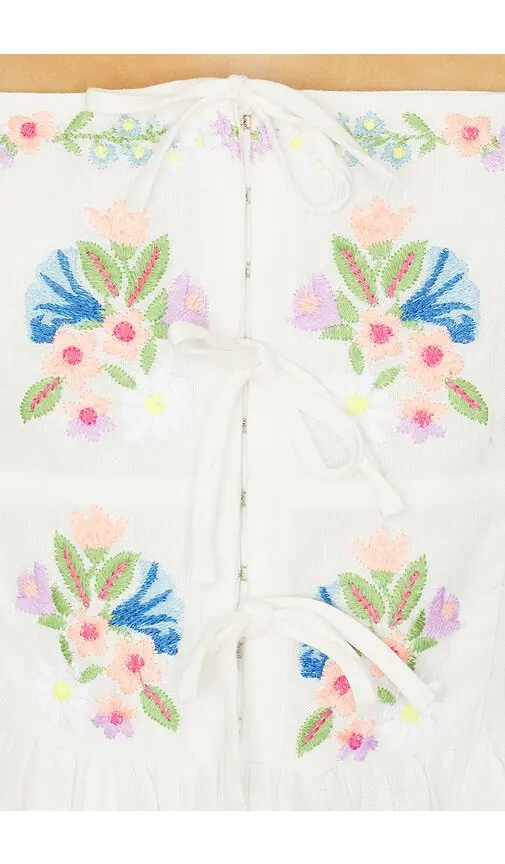 Show Me Your Mumu Demi Mini Dress With Floral Embroidery