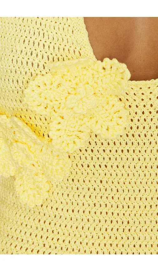MORE TO COME Mimi Halter Mini Dress - Yellow