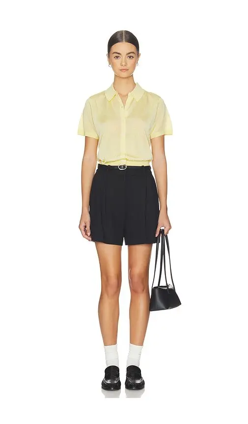 PISTOLA Lucca Short Sleeve Polo Sweater Top