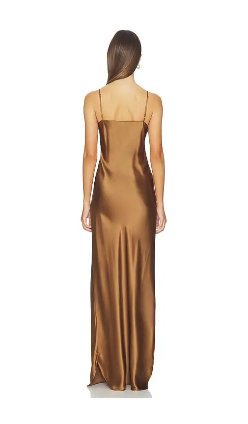 NILI LOTAN Cami Gown - Brown
