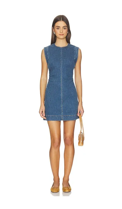 Veronica Beard Imara Mini Denim Dress - Blue