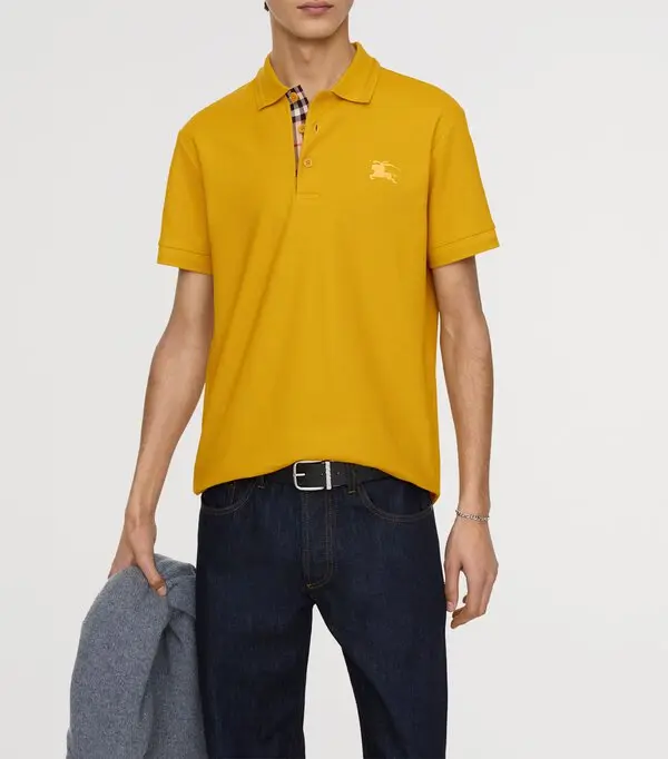 Burberry Cotton Polo Shirt - Yellow