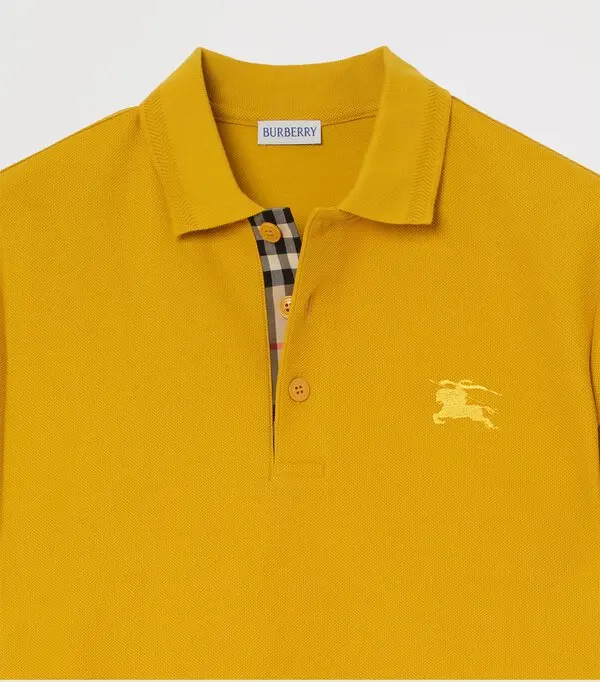 Burberry Cotton Polo Shirt - Yellow