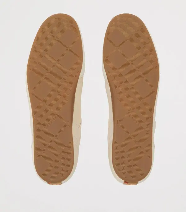 Burberry Leather Runner Low-top Sneakers - Beige