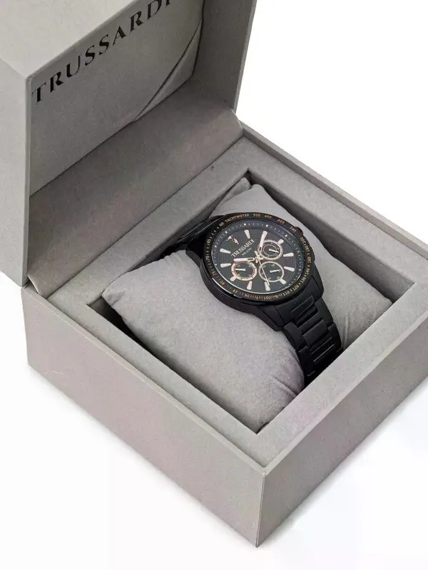 TRUSSARDI Chronograph Watch With Stainless Steel Link Bracelet