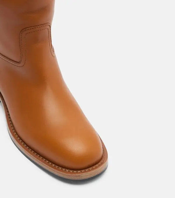 Loro Piana Pablo Walk Leather Knee-high Boots